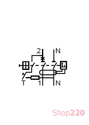2176124 Одномодульный дифавтомат 16А, 30мА, кривая B, тип AC, KZS-1M ...