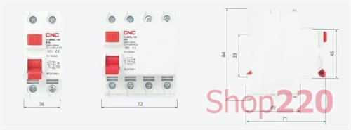 Б00041351 УЗО 32А, 30мА, 4 полюса, тип АС, YCB9RL-100 CNC - цена ...