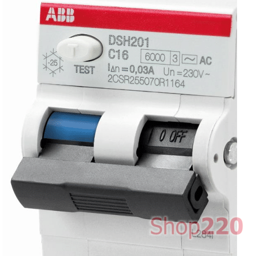 Купить дифавтомат 16А, 30 мА, 2CSR255070R1164 ABB DSH201 AC30 - цена в Киеве (Украина)