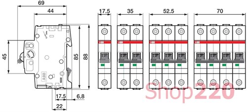 S203-C2 ABB купить автомат 2А, 3 полюса 2CDS253001R0024 - цена в Киеве ...